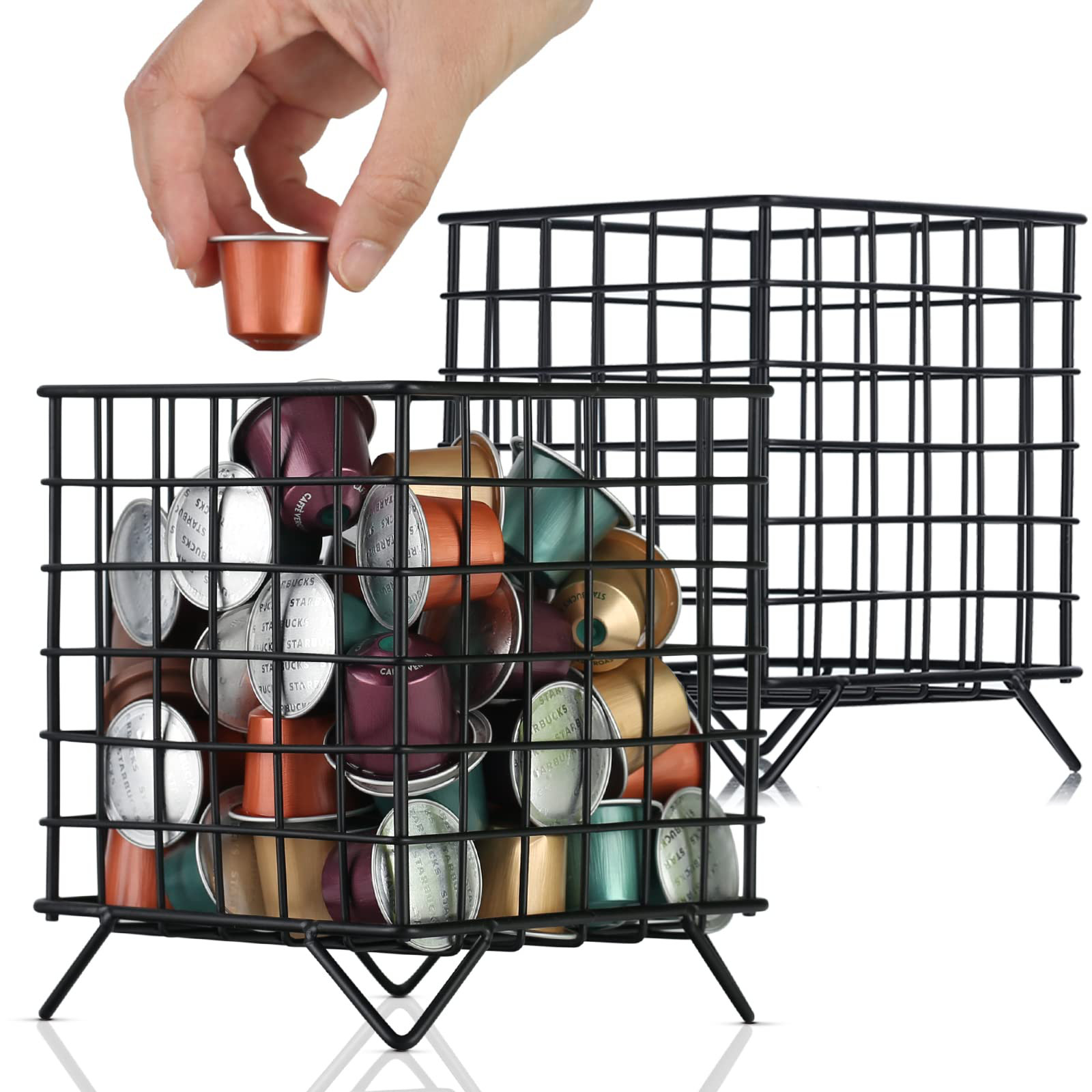 TUHOME FURNITURE LLC Set Of 2 Large K-Cup Holder And Coffee Storage Pod ...