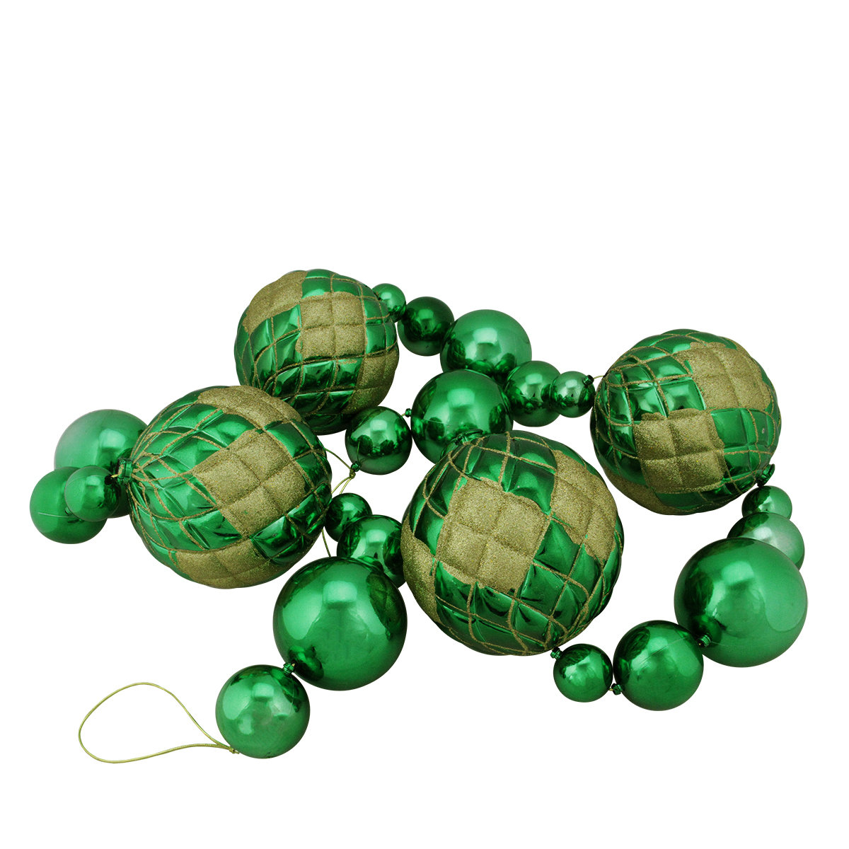 The Holiday Aisle® 6' Oversized Shatterproof Christmas Ball Garland ...