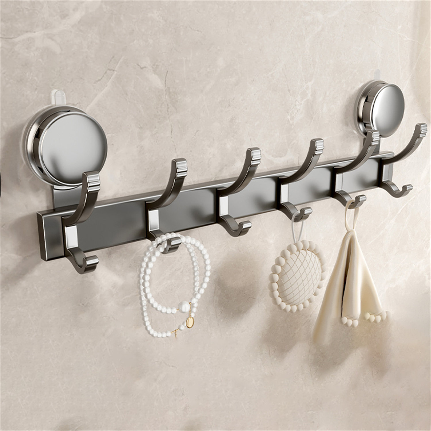 Ivy Bronx Mashana Metal Freestanding 6 - Hook Wall Mounted Coat Rack ...