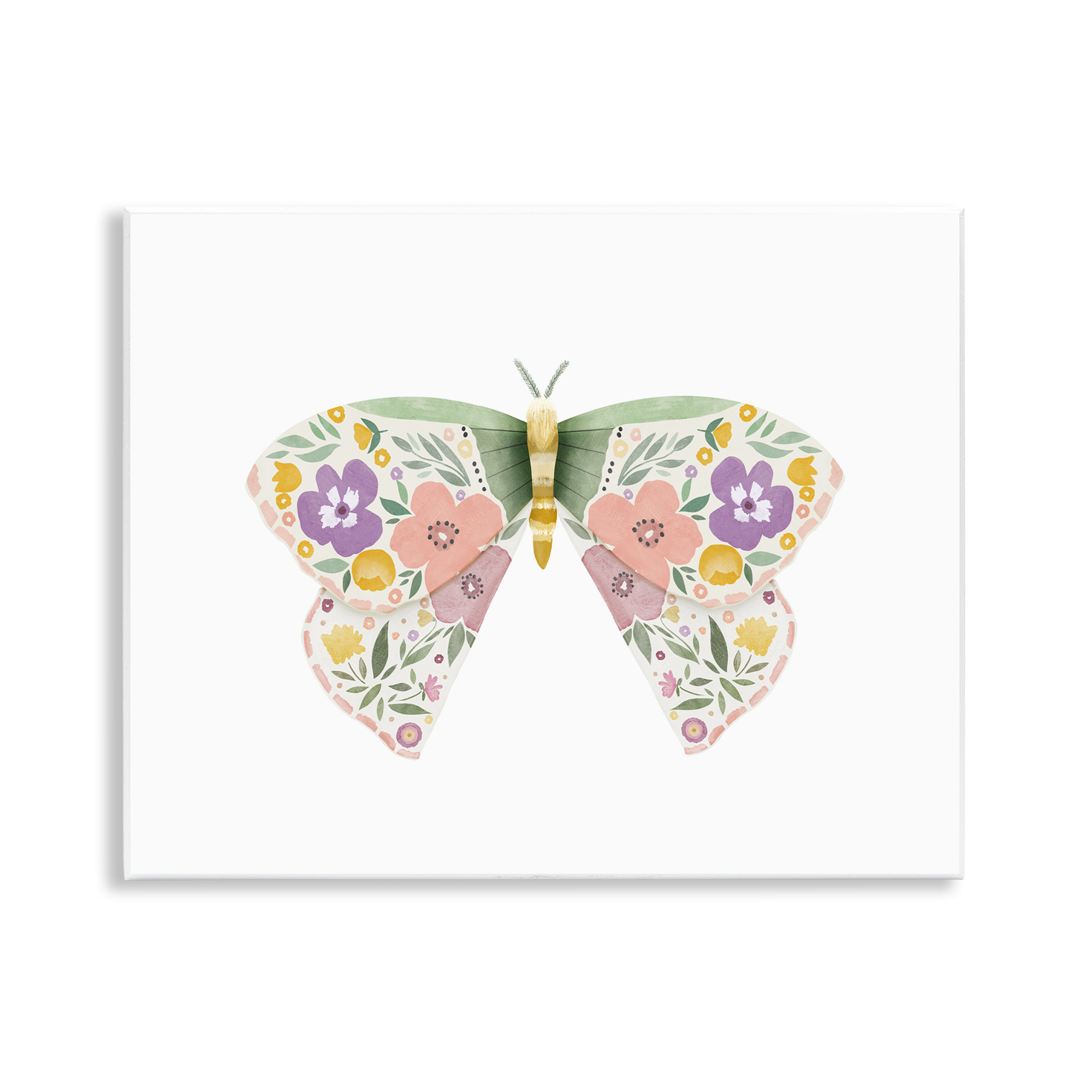 Ophelia & Co. Marigold Floral Moth Wall Plaque Art by Leah Straatsma ...
