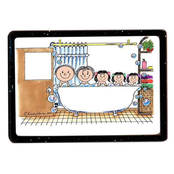 Printed Perfection Personalized Tub Time, Three Girls Acrylic Magnet ...