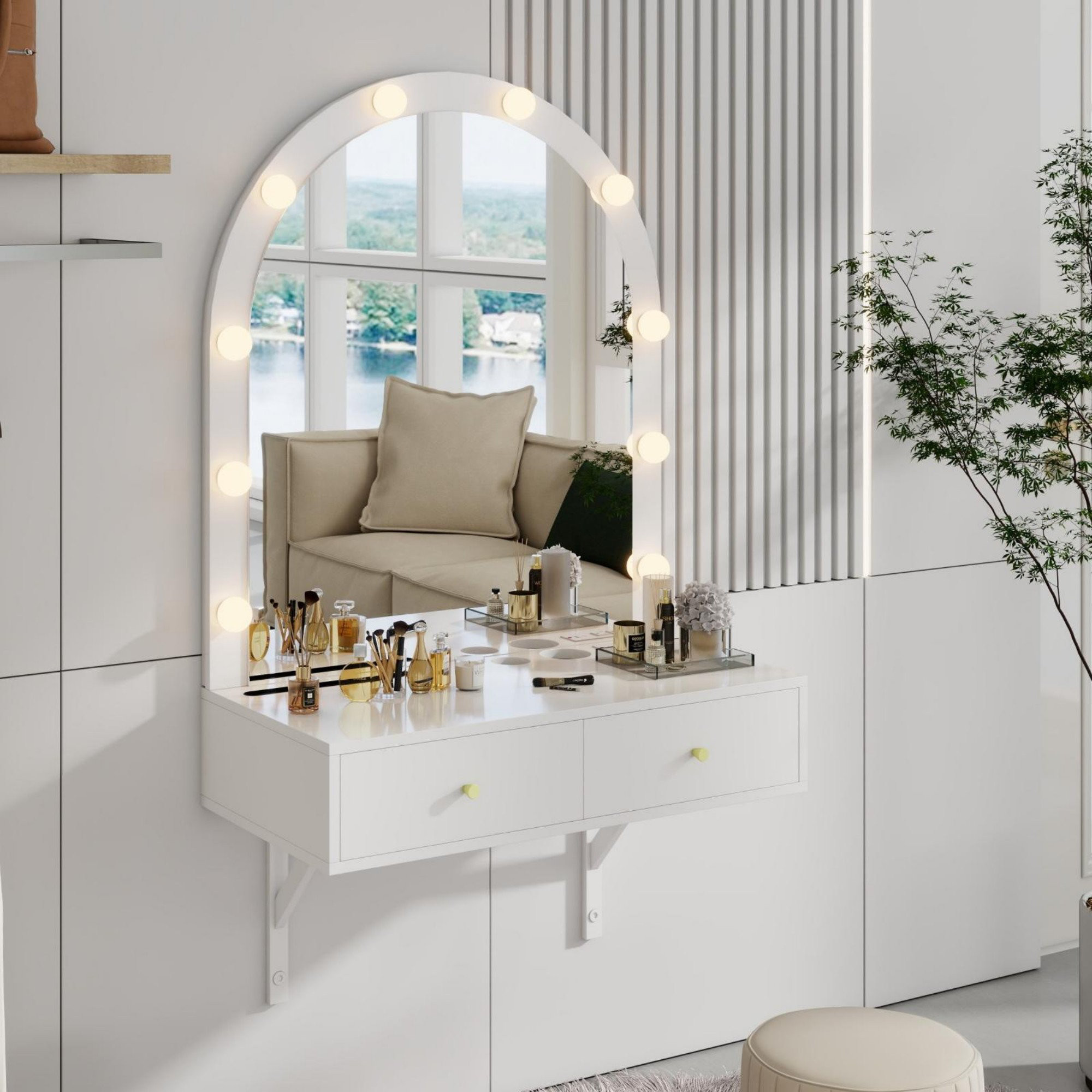 Ivy Bronx Modern Makeup Vanity Desk - Wayfair Canada