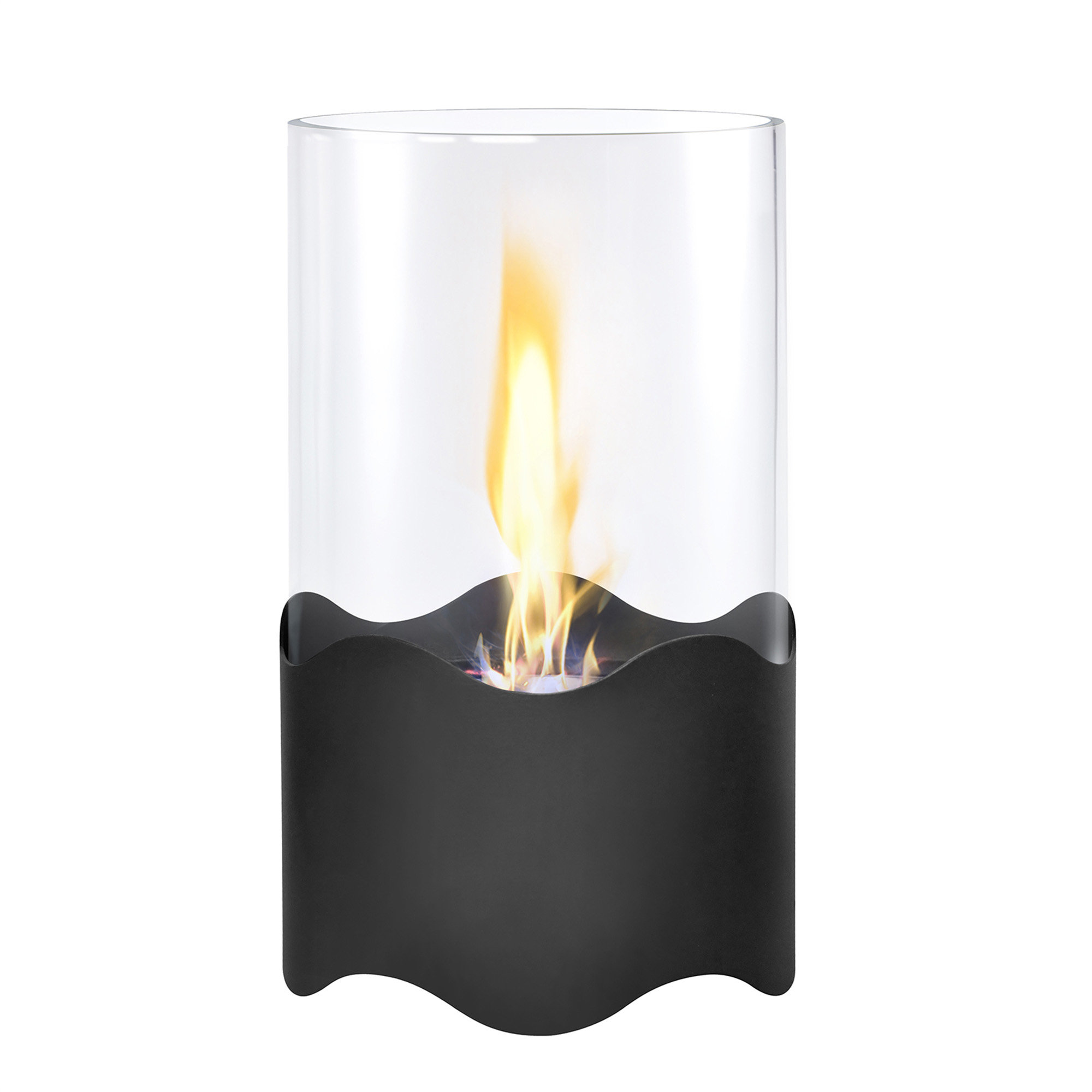 Latitude Run® Wave-Shaped Tabletop Bio Ethanol Fireplace Indoor Outdoor ...