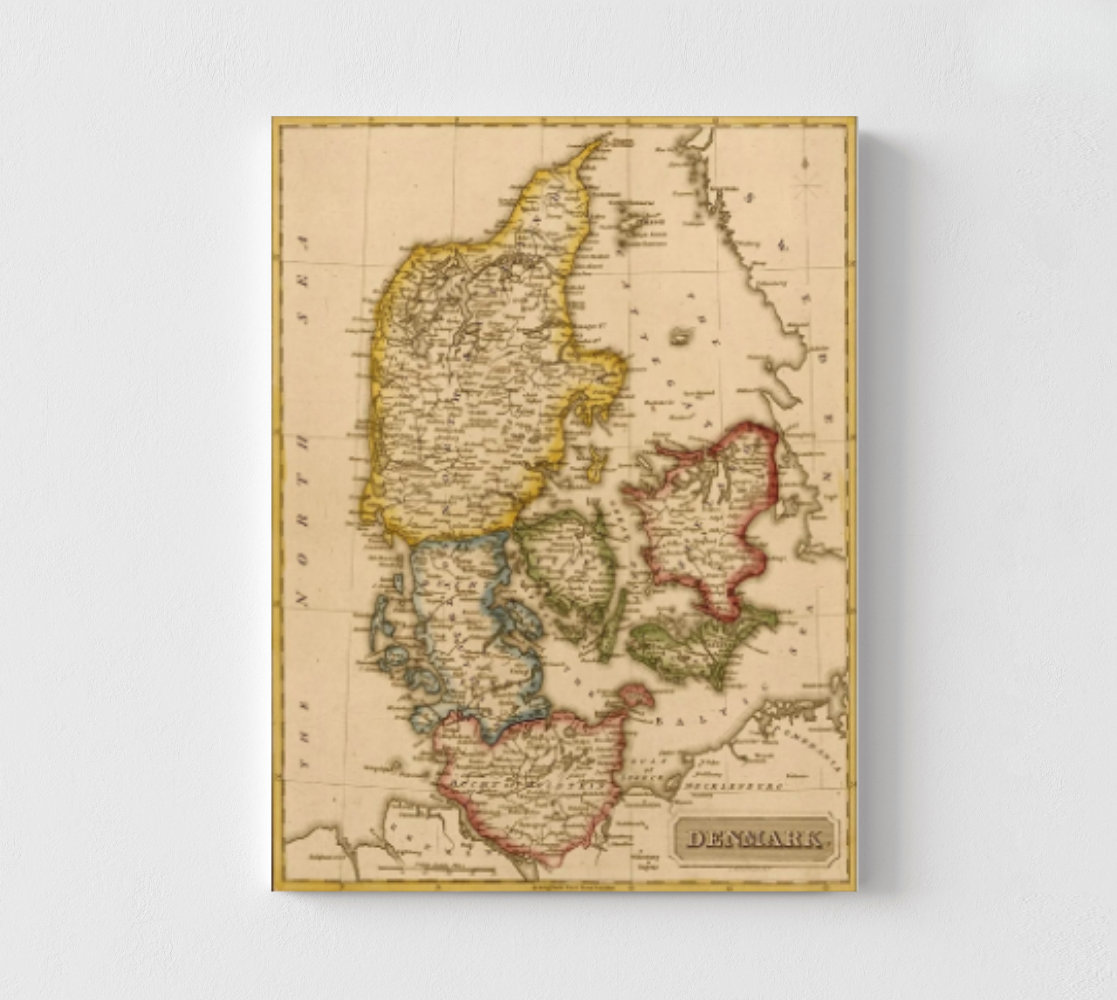 WeFrameArt Denmark 1817 By Vintage Maps, European Map Print, Vintage ...