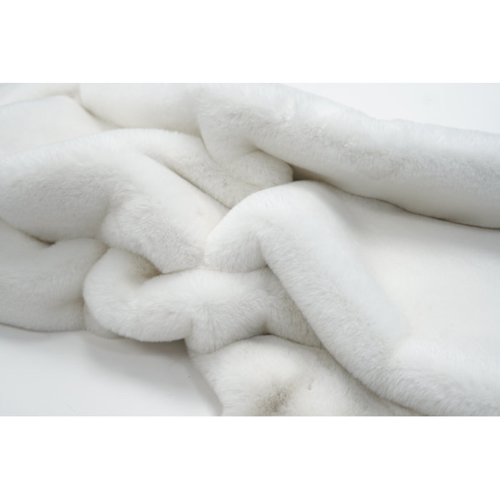 Mercer41 Loesch Faux Fur White Rug & Reviews | Wayfair