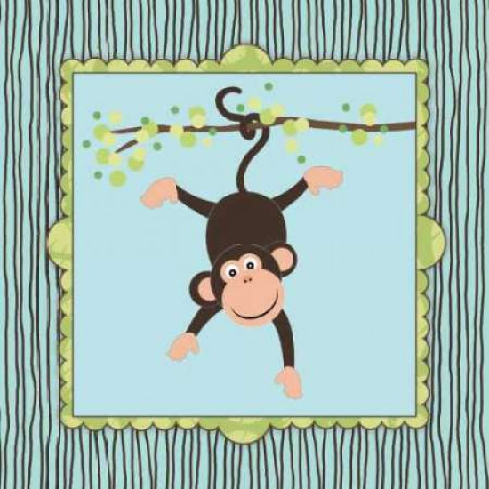 Zoomie Kids Hanging Monkey I Poster Print By Stephanie Marrott (12 X 12 ...