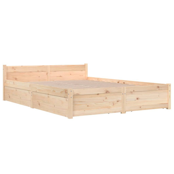 Union Rustic Holmesville Bed Frame With Drawers | Wayfair.co.uk