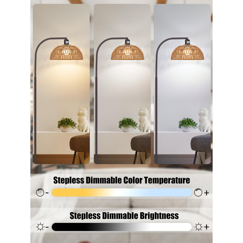 Bay Isle Home™ Alycen 64'' Arched/Arc Floor Lamp | Wayfair