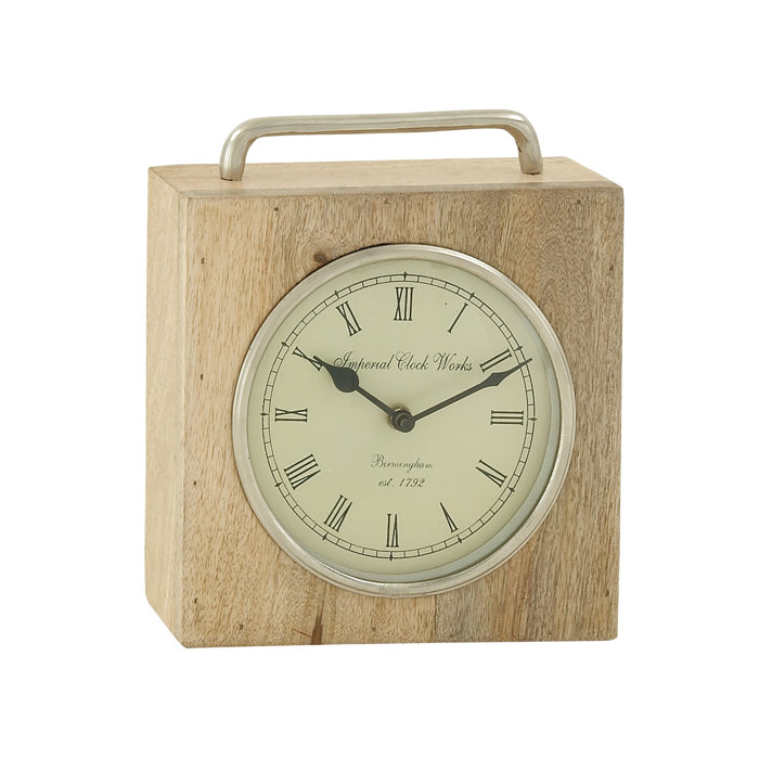 Gracie Oaks Traditional Analog Solid Wood Quartz Movement / Crystal ...