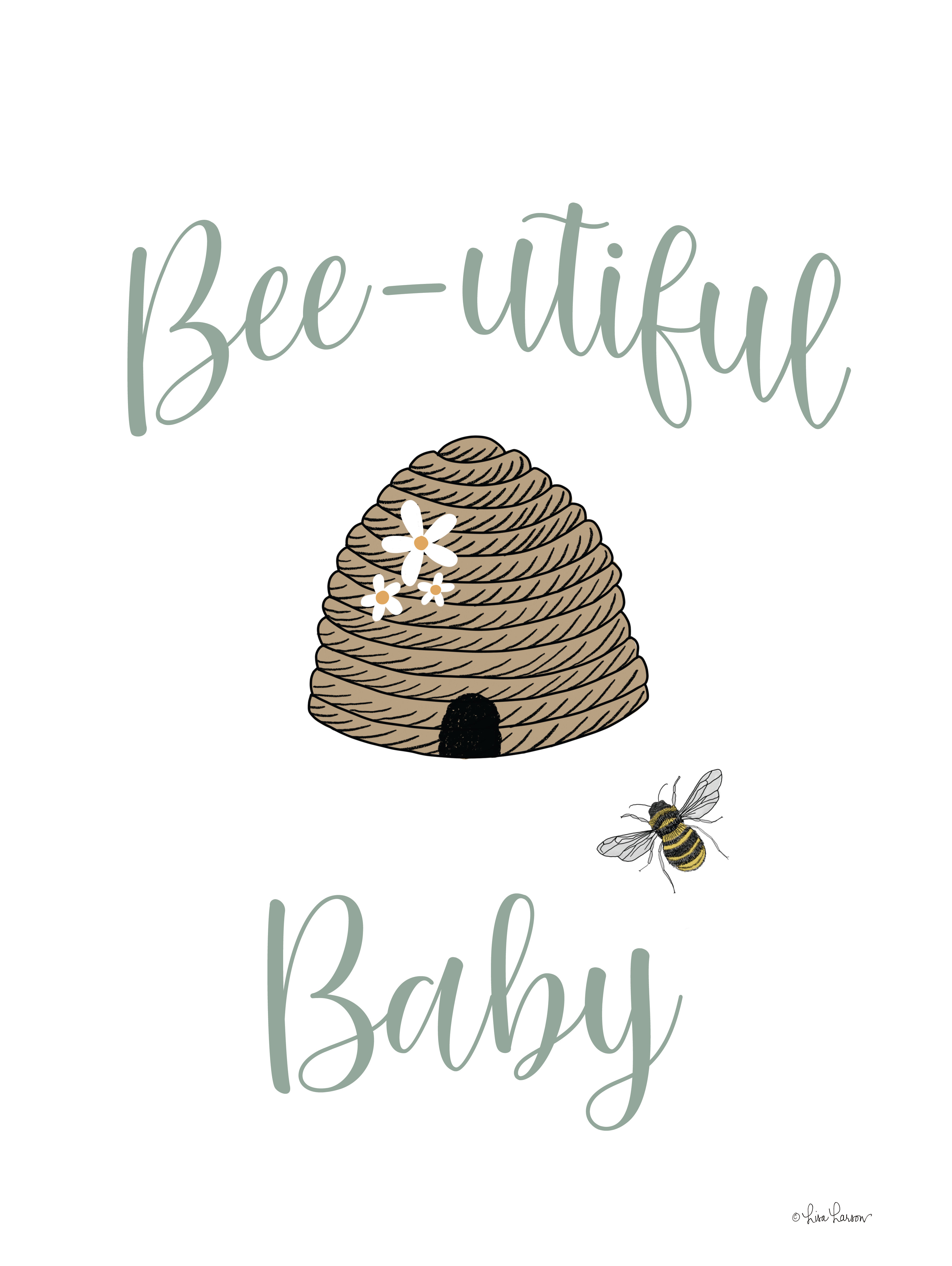 Trinx Bee-utiful Baby On Canvas Print | Wayfair