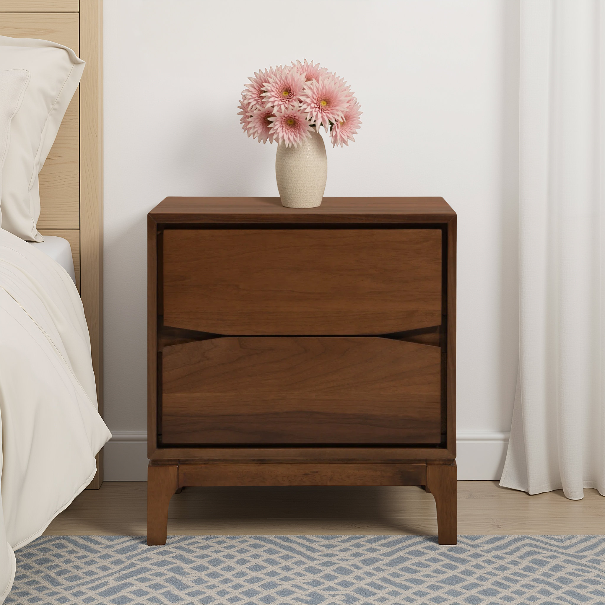 George Oliver Veach 2 Drawer Nightstand & Reviews - Wayfair Canada