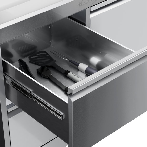 KoolMore 32 in. Outdoor Stainless-Steel Cabinet for Built-in BBQ Grill ...