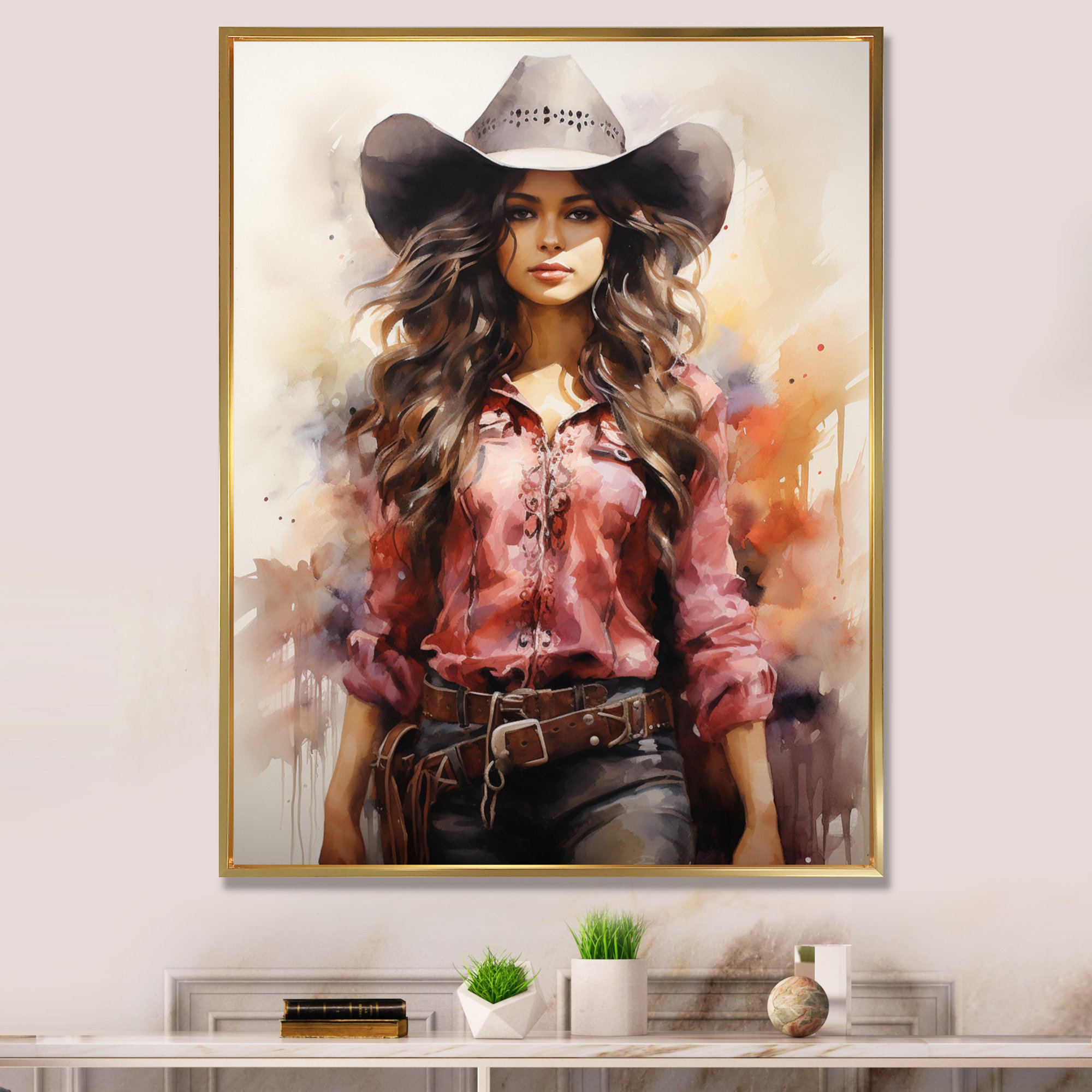Red Barrel Studio® Yuliza Cowgirl Rodeo Queen On Canvas Print | Wayfair