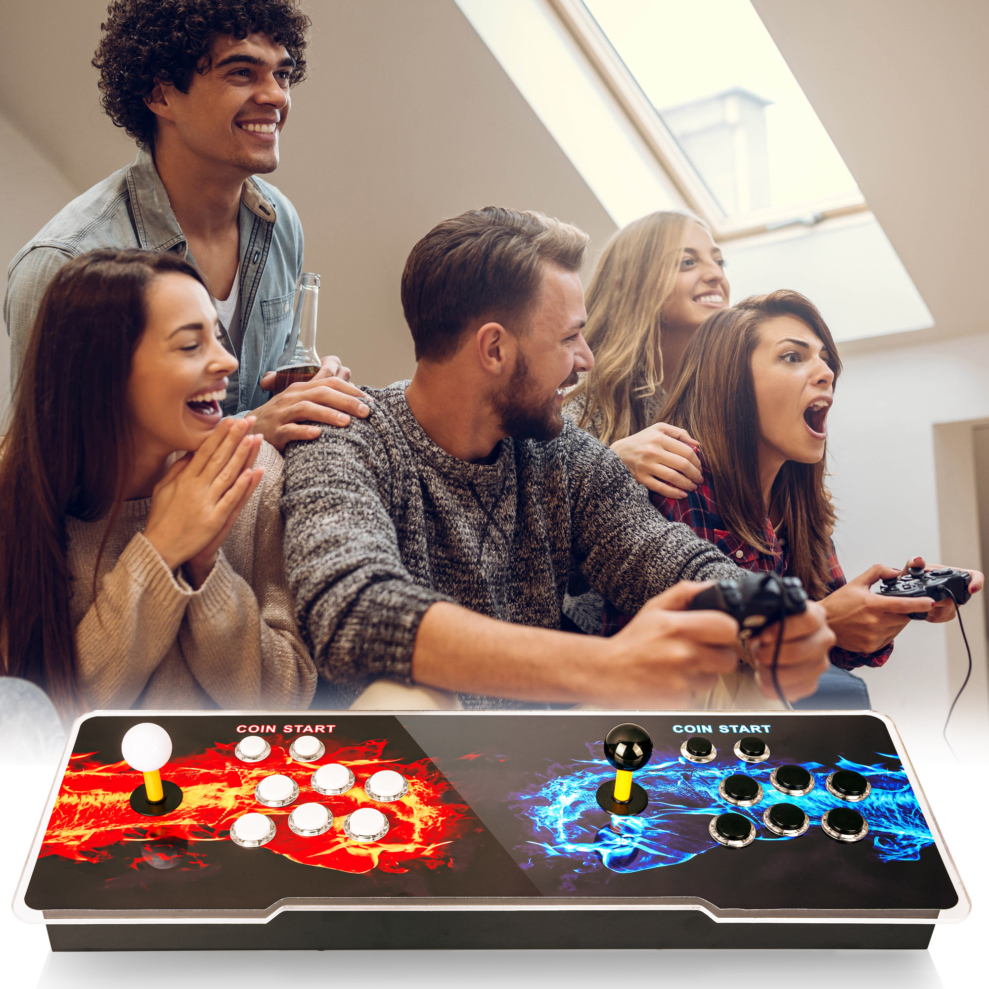 EP Designlab LLC 2 Player Plug-In Tabletop Arcade Machine with 20000 ...