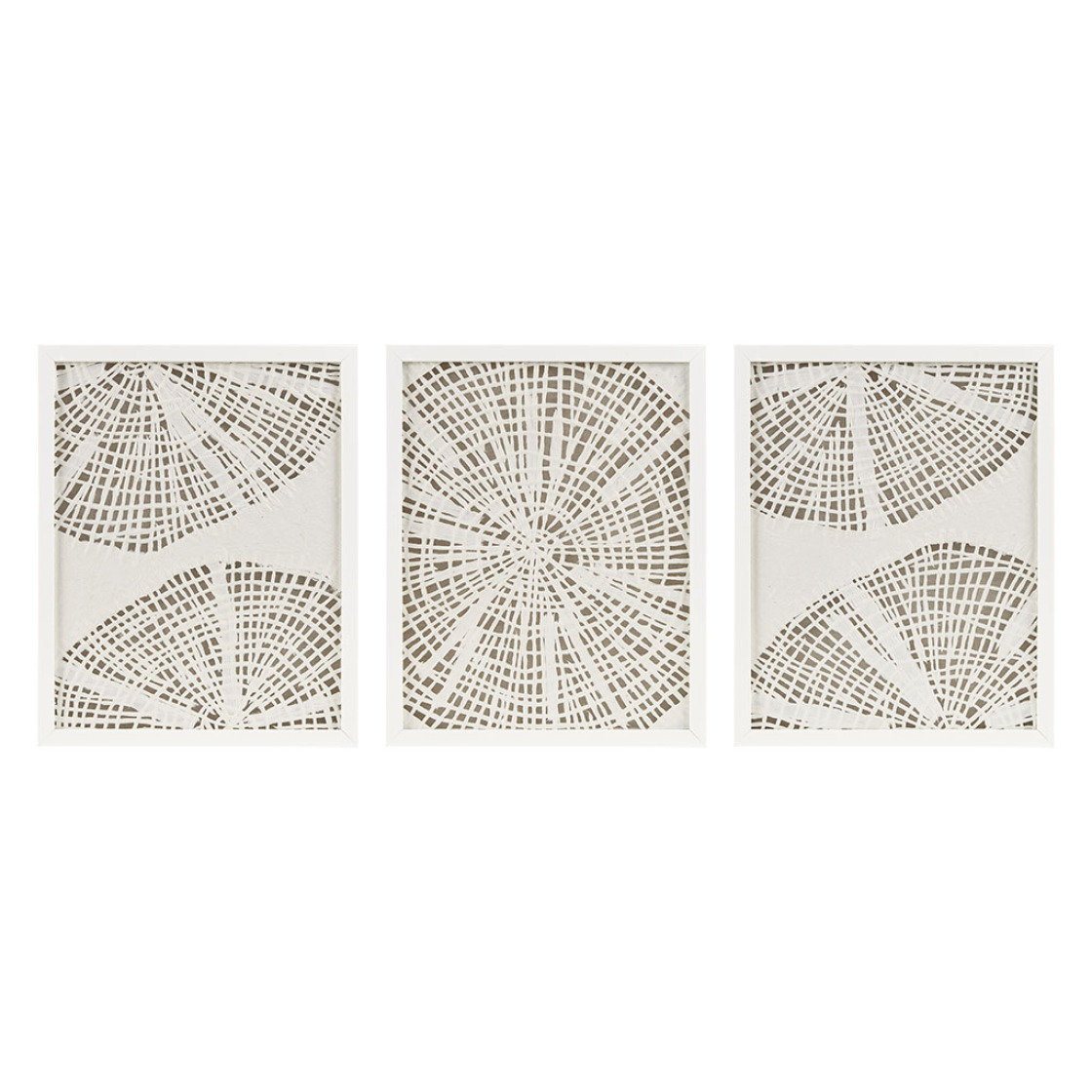 Rosecliff Heights Framed Abstract Coastal Rice Paper 3-Piece Shadowbox ...