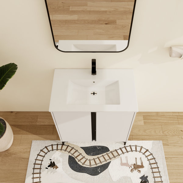 Wrought Studio™ Jebbe 30''Single Freestanding Bathroom Vanity with Sink ...