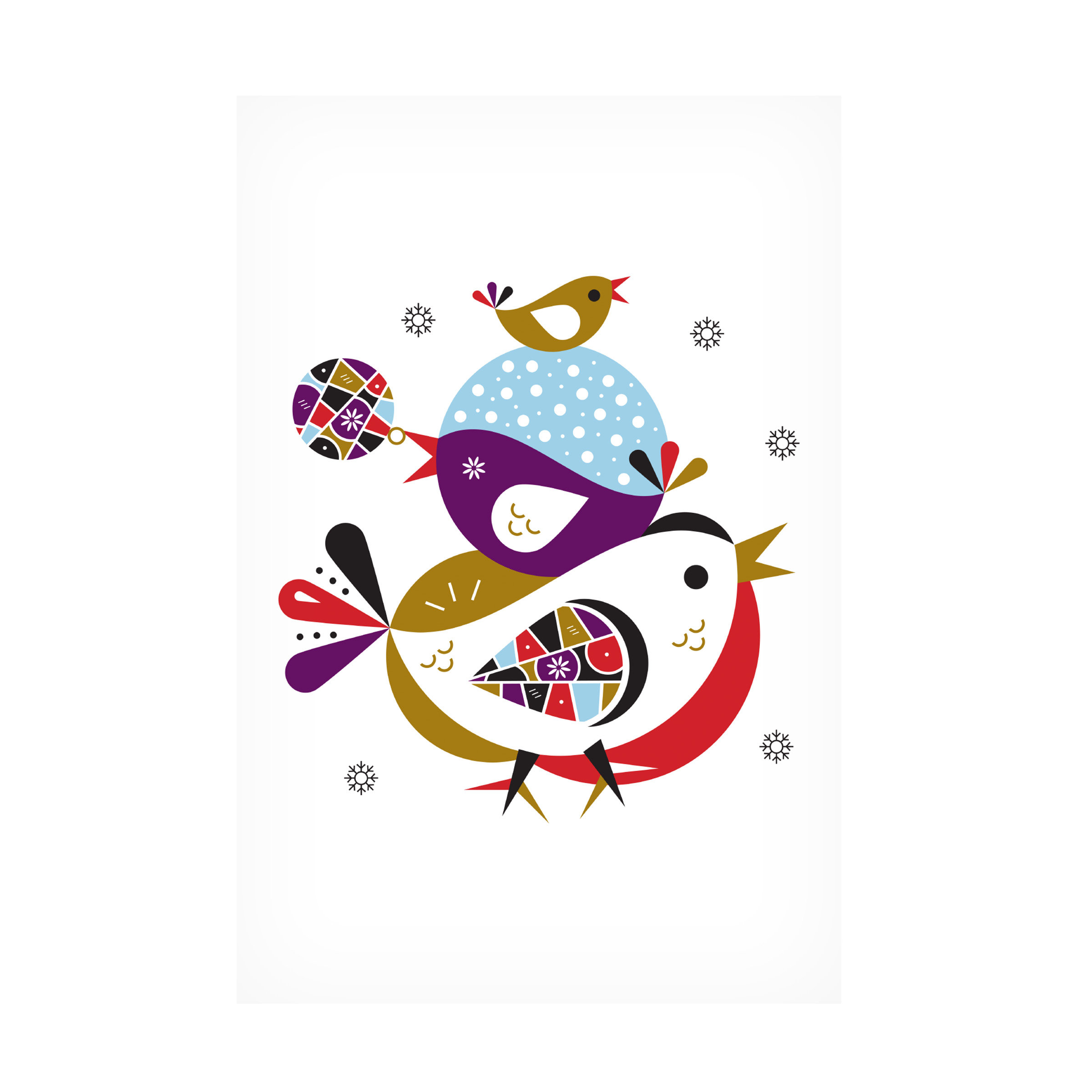 Trademark Fine Art Christmas Birds On Canvas by Melissa Maxwell Canvas ...