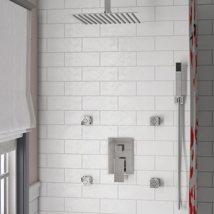 Rebrilliant Cahoon Complete Shower System with Rough in-Valve & Reviews ...
