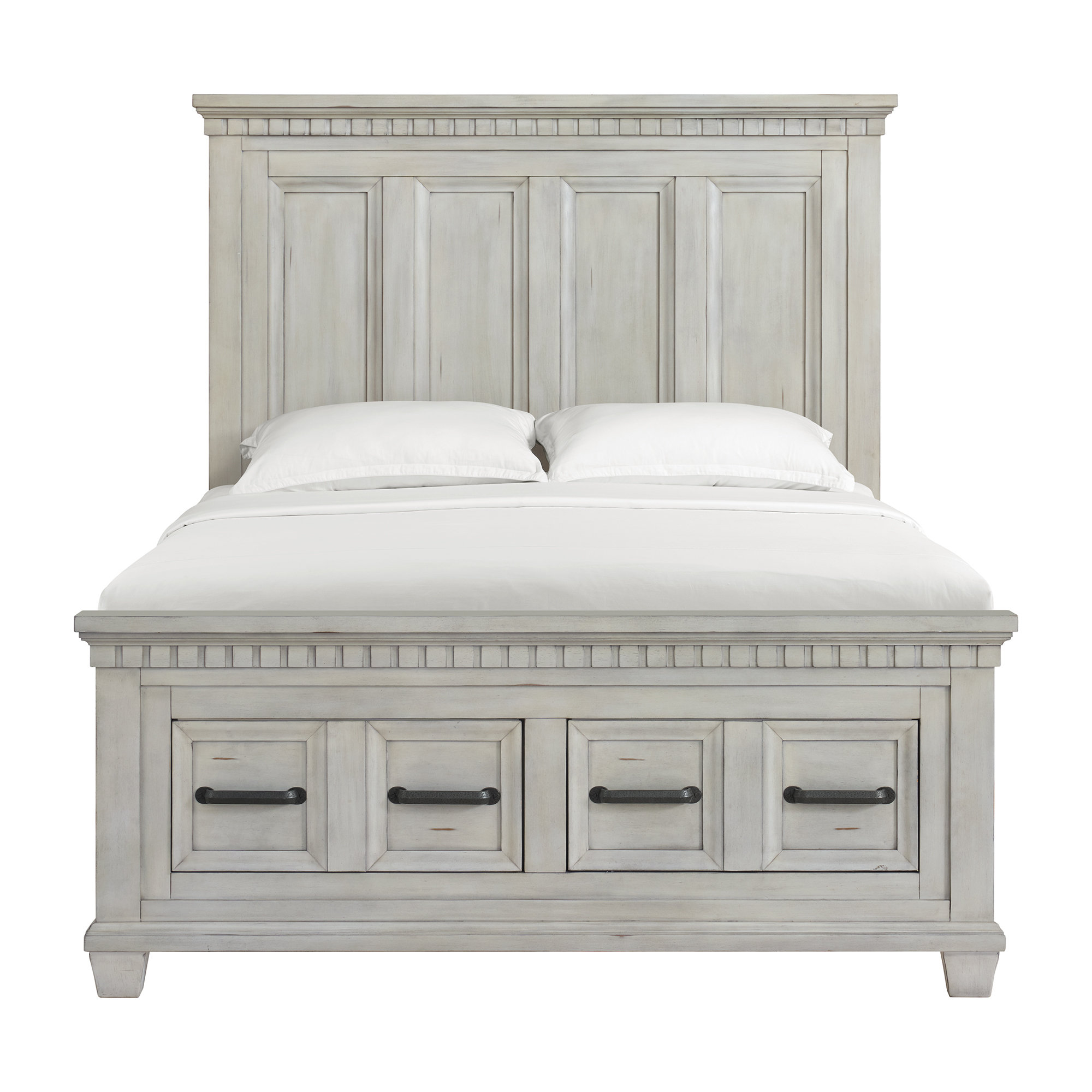 Canora Grey Millyr Queen Storage Bed In Antique White | Wayfair