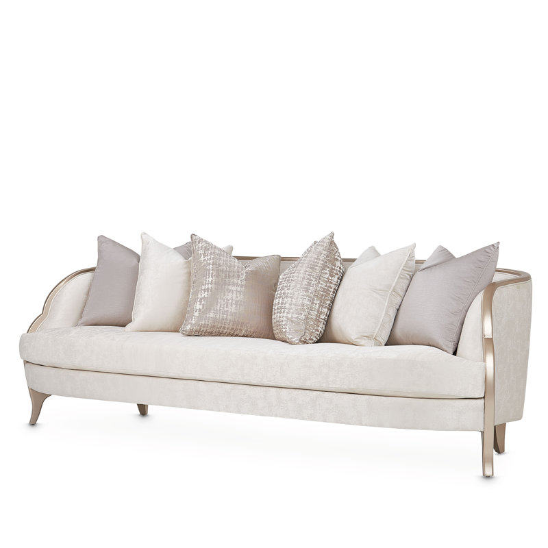 Michael Amini Malibu Crest 100'' Recessed Arm Sofa & Reviews | Wayfair