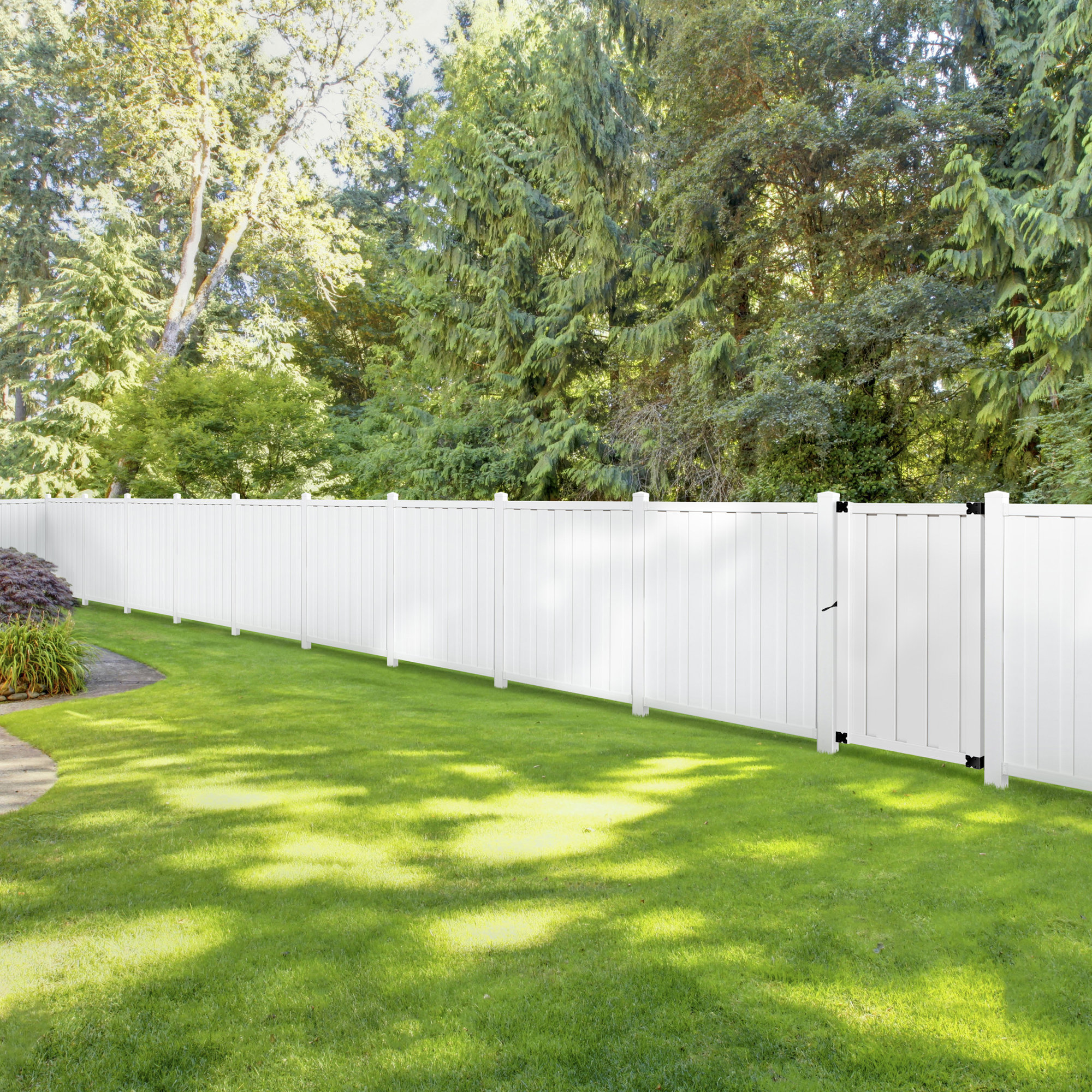 Outdoor Essentials 5 in. x 5 in. x 96 in. White Vinyl Fence Post ...