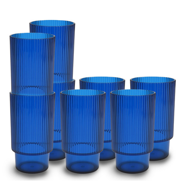 Highland Dunes Angjelina 20oz. Plastic / Acrylic Highball Glass Set ...