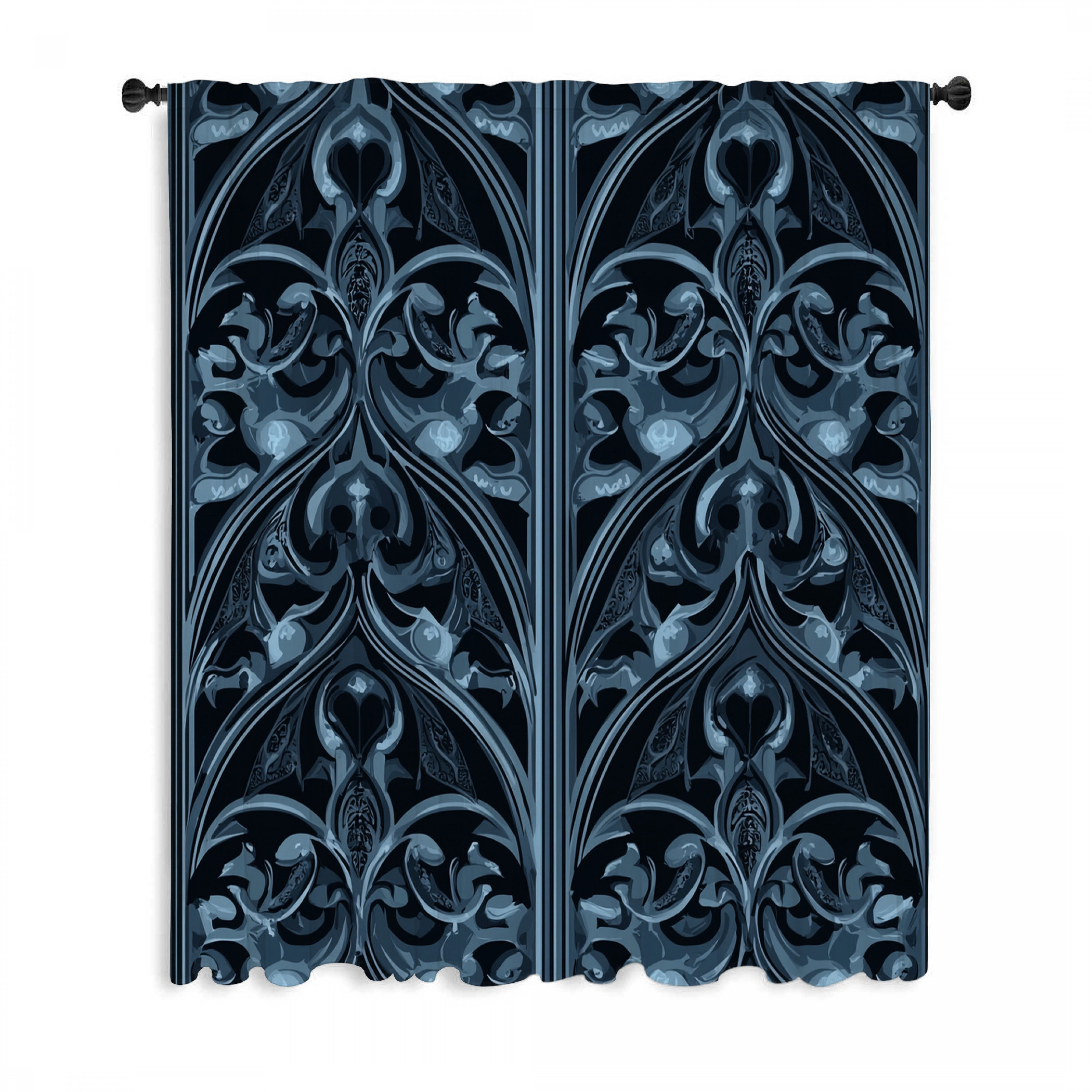 Bloomsbury Market Gothic Arch Window Curtains, Architecture Blockout ...