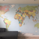 The Twillery Co.® Lawton World Map 8.2' L x 145.2" W Wall Mural ...