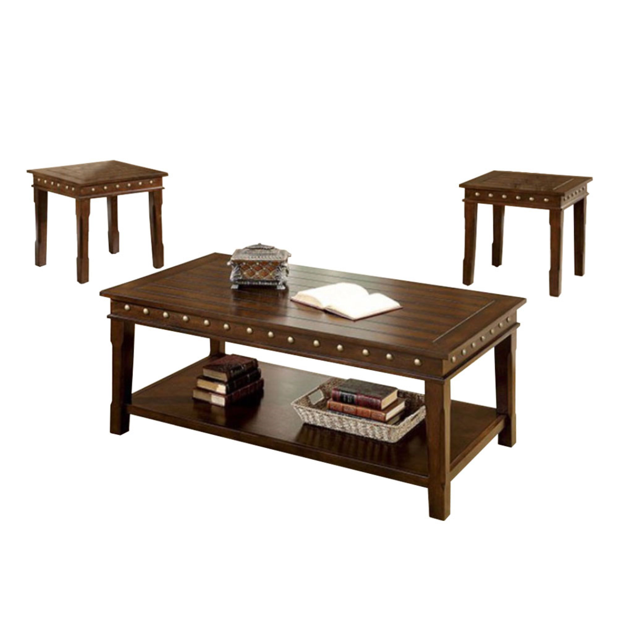 Winston Porter Ecke Solid Coffee Table Set | Wayfair