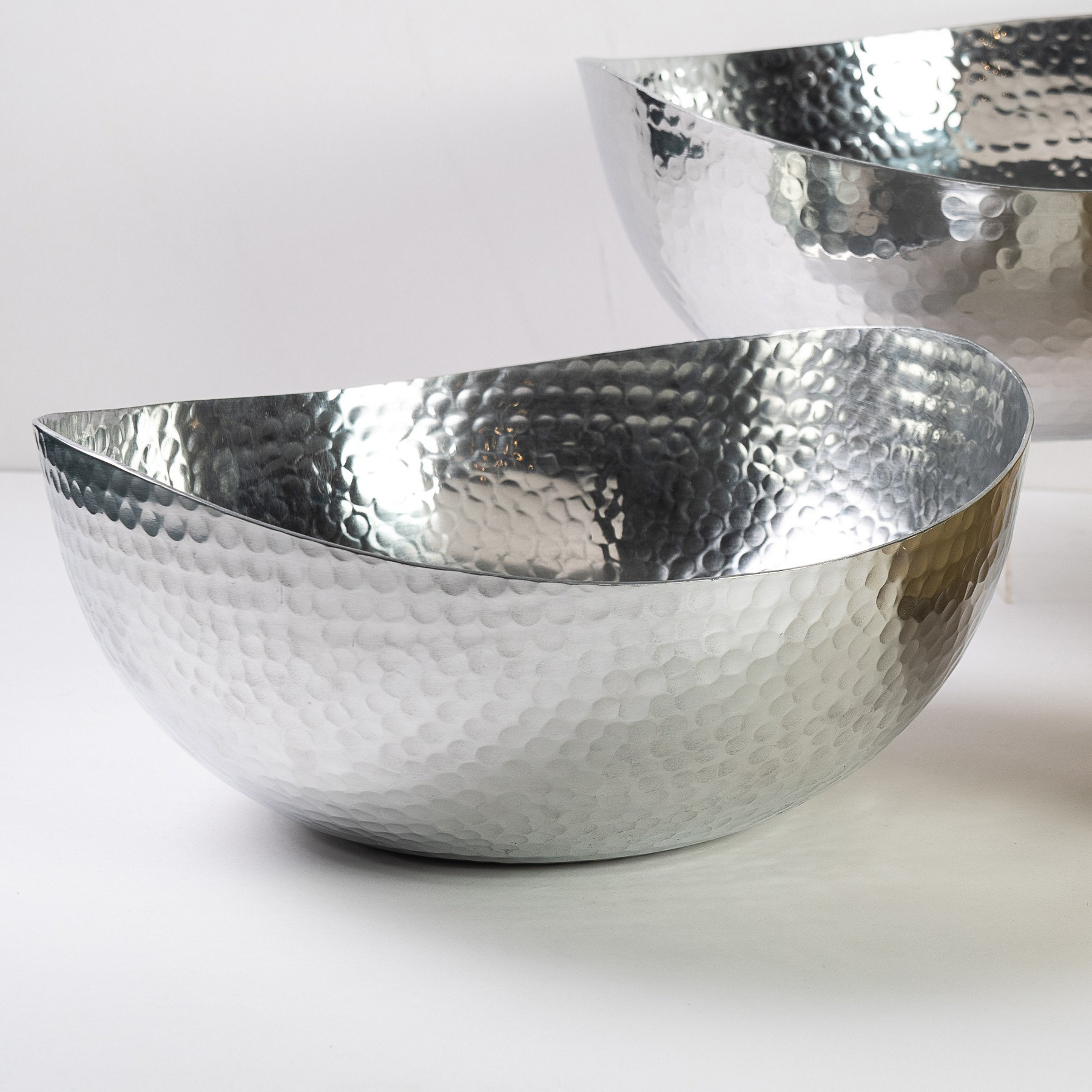 Dakota Fields Maywood Metal Oval Decorative Bowl in Silver | Wayfair
