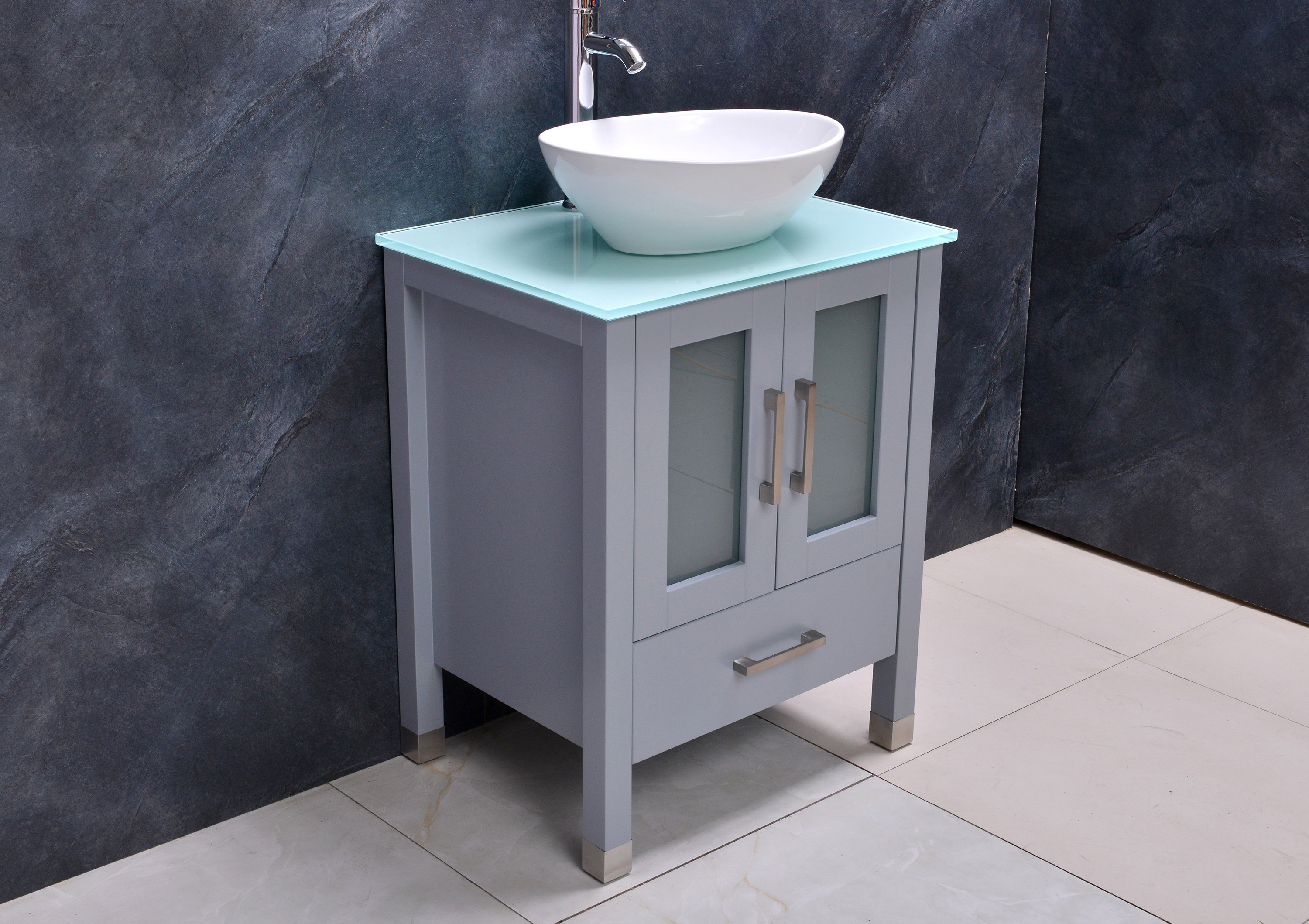 Ebern Designs Laquavis 24'' Free-standing Single Bathroom Vanity with ...