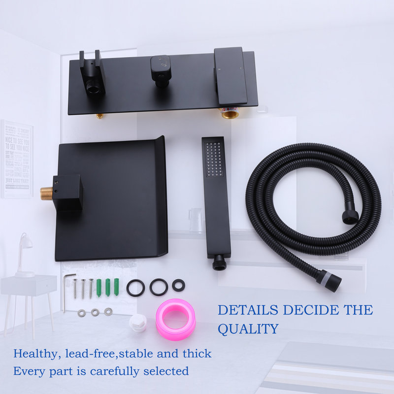 Inhouse 1 Handle Wall Mounted Roman Tub Faucet with Diverter and ...