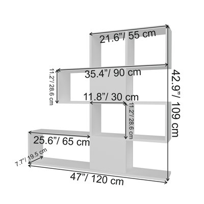 George Oliver Deddo Geometric Bookcase & Reviews | Wayfair