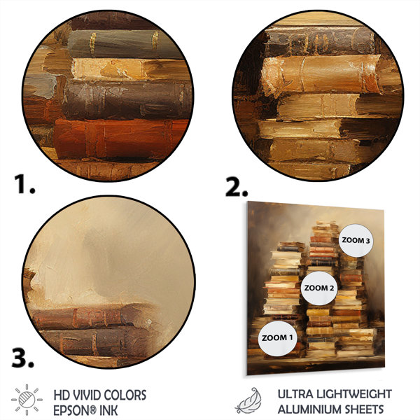 Lark Manor™ Ancient Reading Bookcase Mystery II - Books Metal Wall Art ...