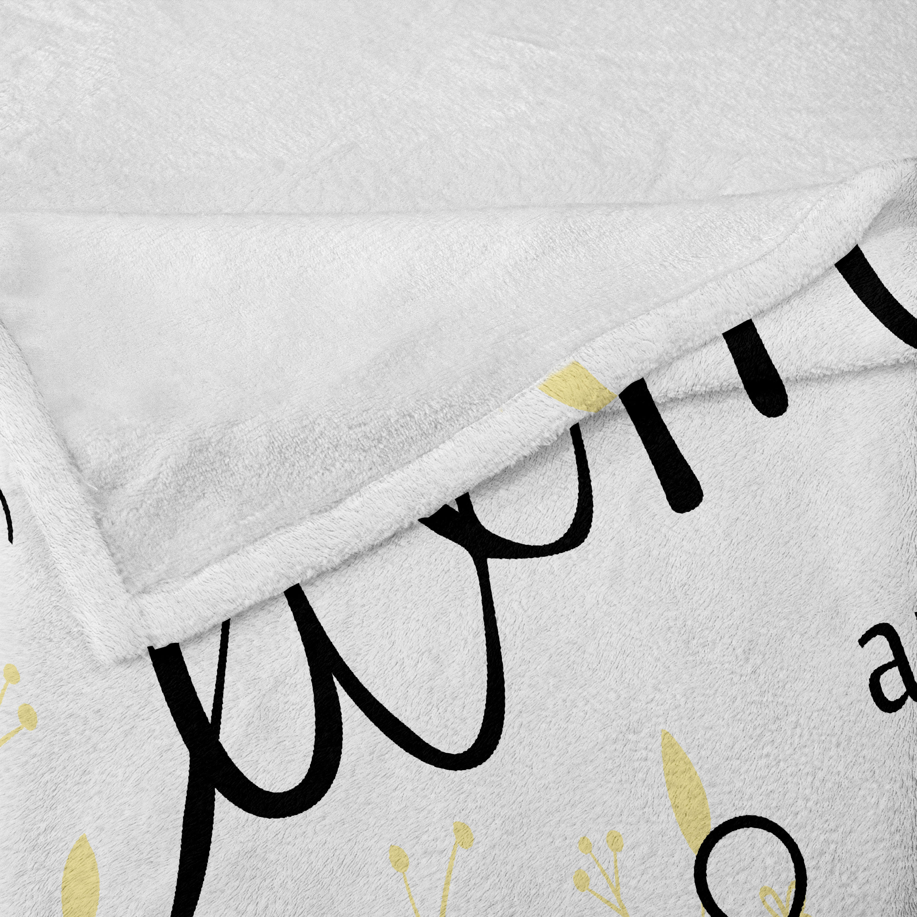 Ambesonne Keep Calm Fleece Throw Blanket Positive Cursive Words ...