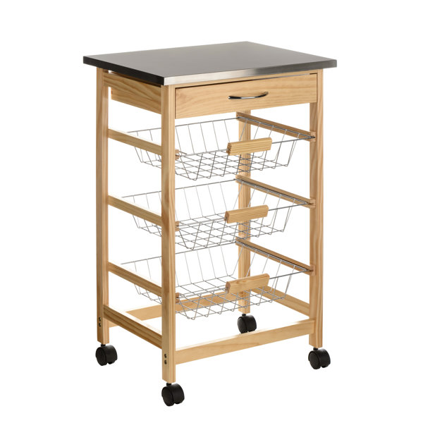 ClearAmbient Kitchen Cart with Stainless Steel Top & Reviews | Wayfair ...
