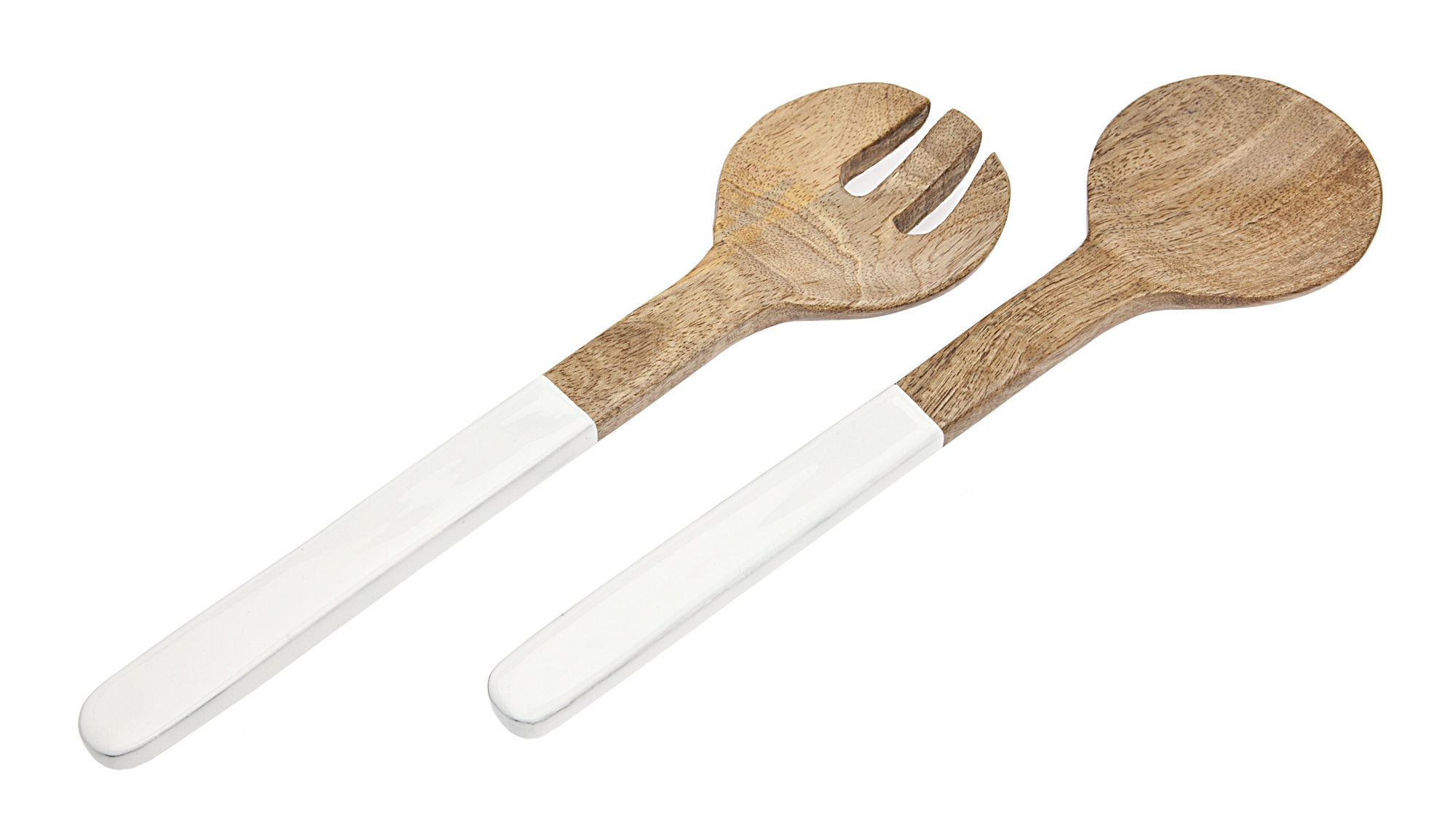 Millwood Pines Edica Lathey Wood and Enamel Salad Server Set & Reviews ...