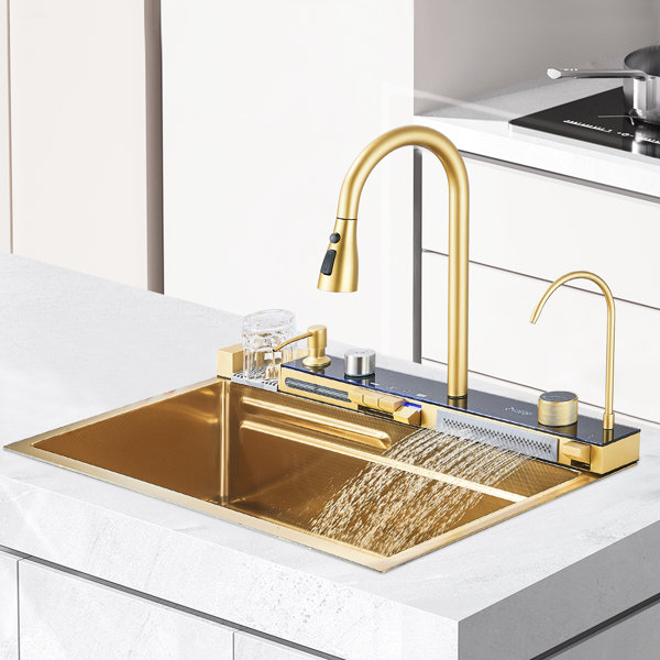 AlenArtWater Kitchen Sink 304 Stainless Steel Single Bowl Kitchen Sinks ...