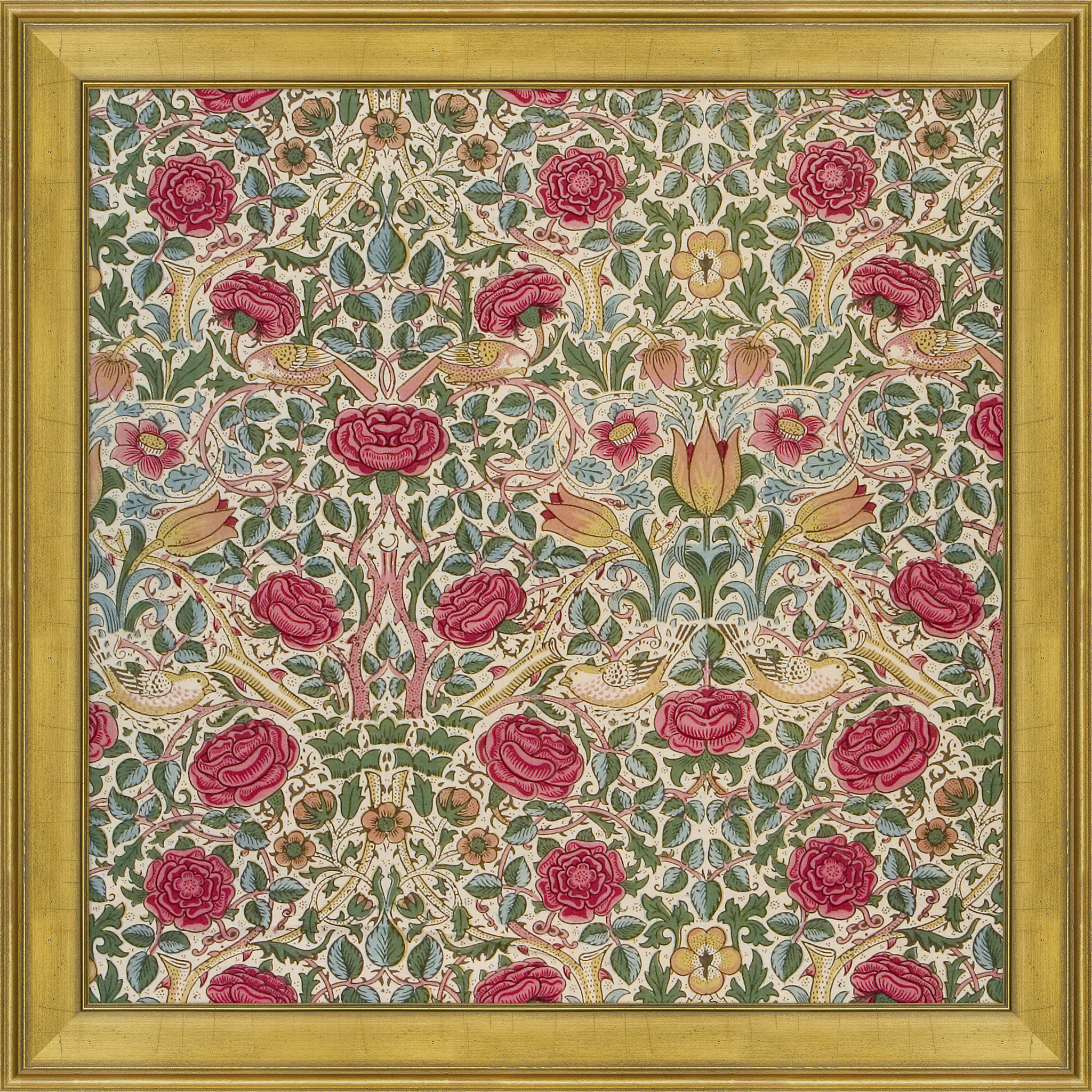 Birch Lane™ 'Floral Design' Framed Graphic Art Print | Birch Lane