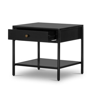 Four Hands Soto Iron End Table with Storage & Reviews | Perigold