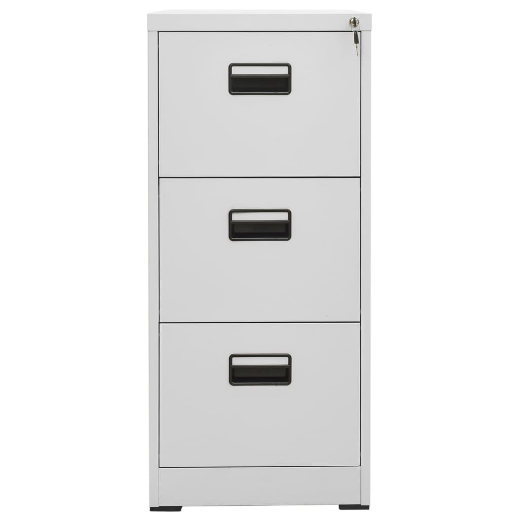 Inbox Zero 3-Drawer Lockable Steel Filing Cabinet – White A4 & Legal ...