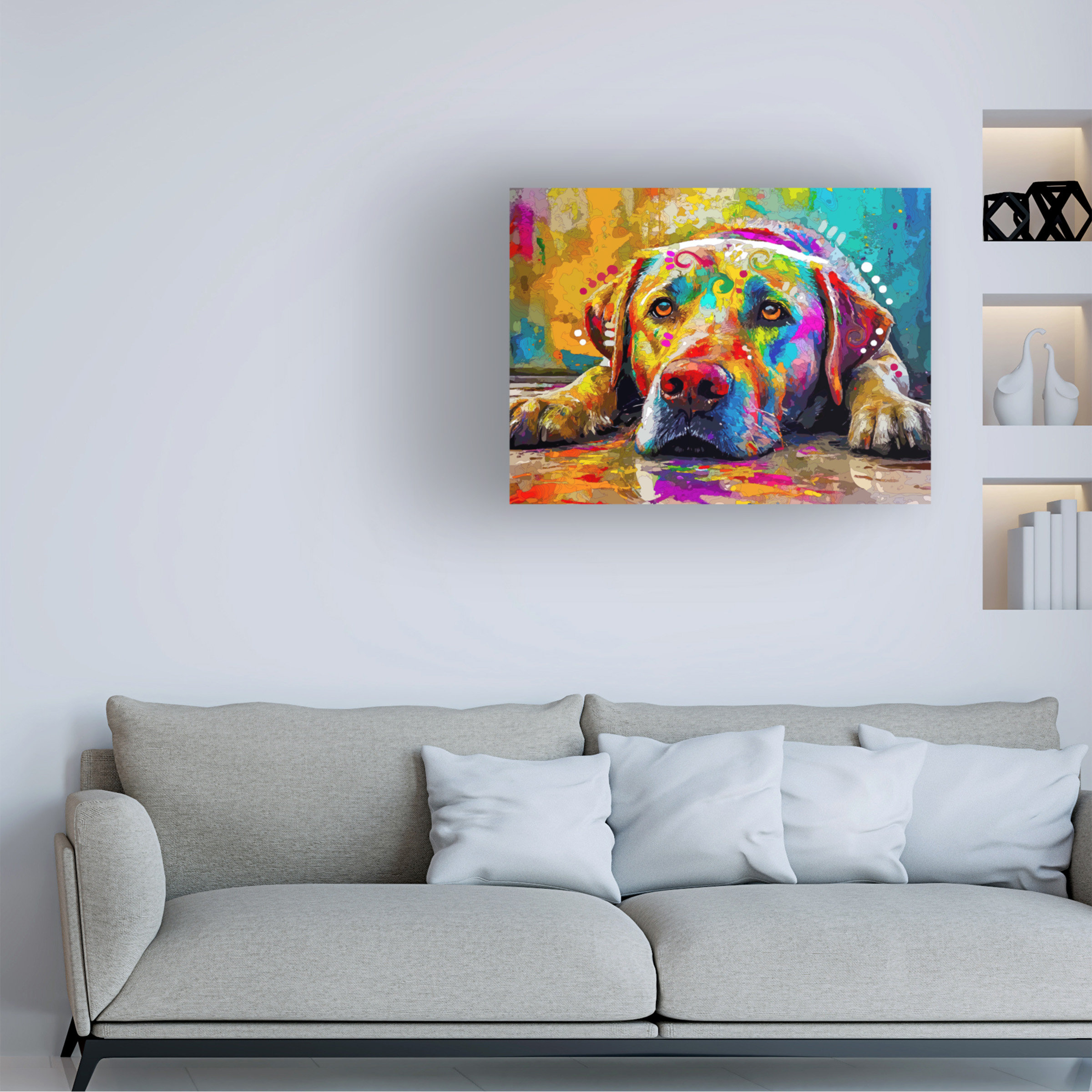 Trademark Fine Art Dean Russo- Evolution Collection Lying Lab Canvas ...
