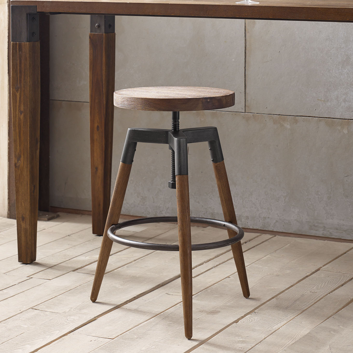 Steelside™ Cole Adjustable Height Counter & Bar Stool & Reviews | Wayfair