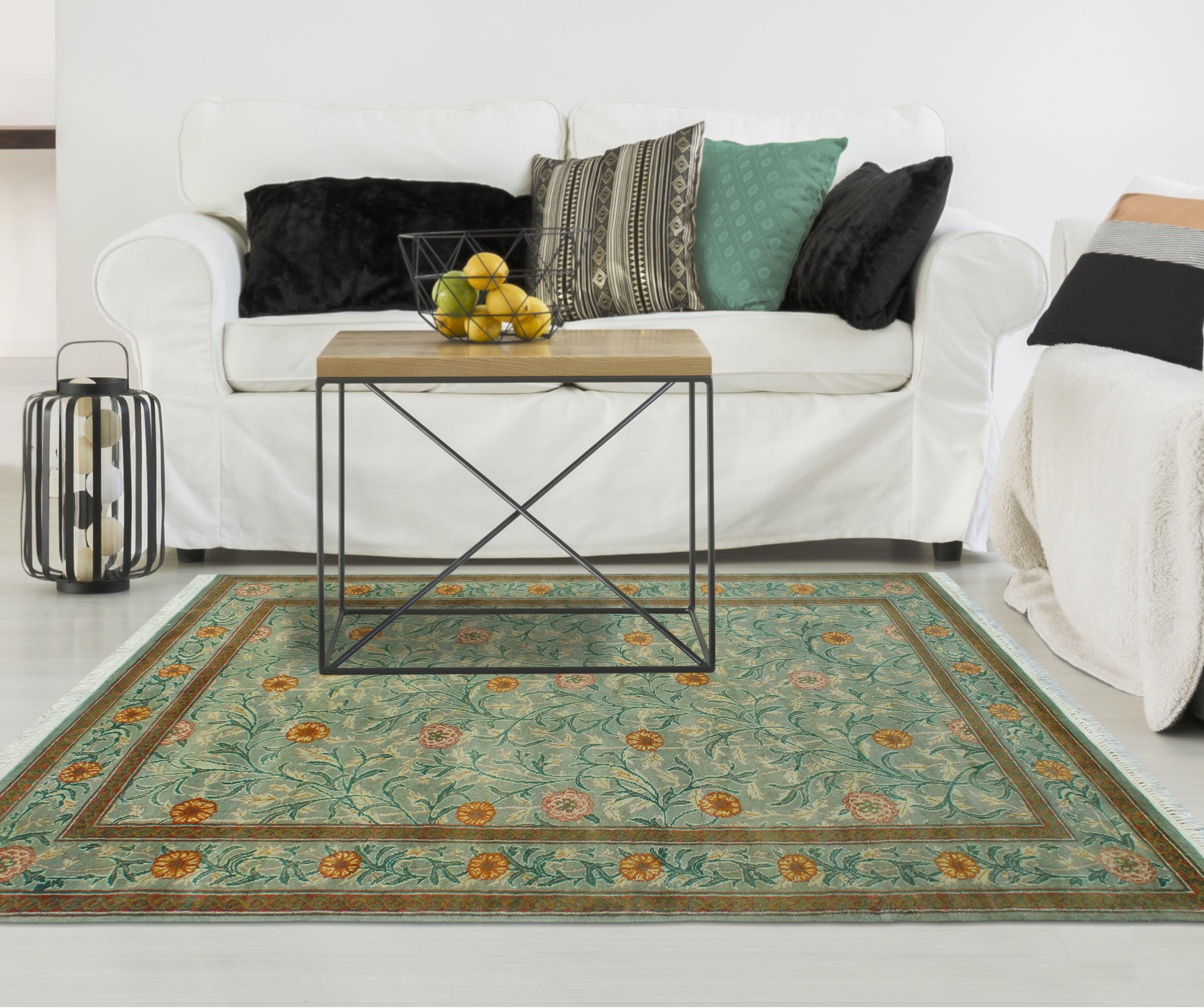 Isabelline Pak-Persian Babrak Green Rug | Wayfair