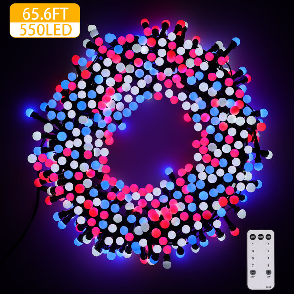 The Holiday Aisle® 787" LED String Lights with 8 Modes & Reviews | Wayfair