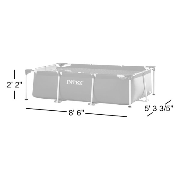 Intex 8.5 ft X 5.3 ft X 2.2 ft Frame Set Pool | Wayfair