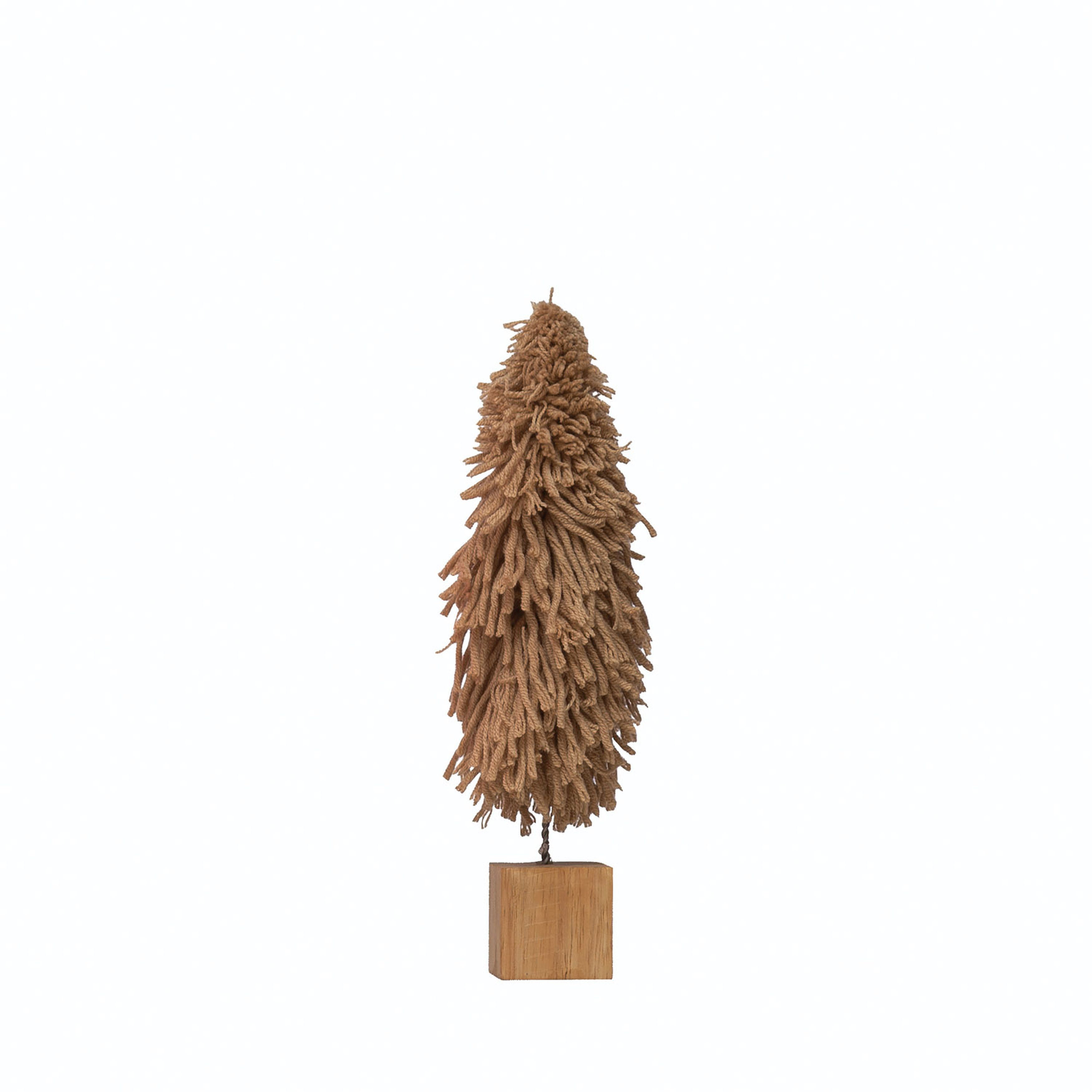 The Holiday Aisle® Fabric Yarn Tree With Wood Block Base | Wayfair