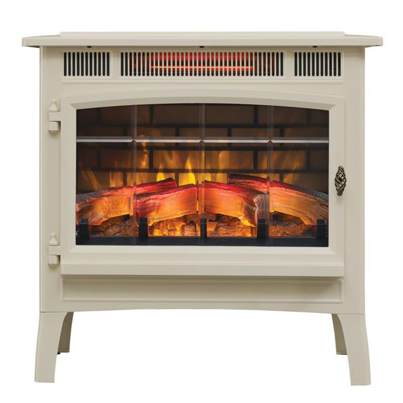 VASAGLE 24"W Electric Infrared Quartz Fireplace Stove with 3D Flame ...