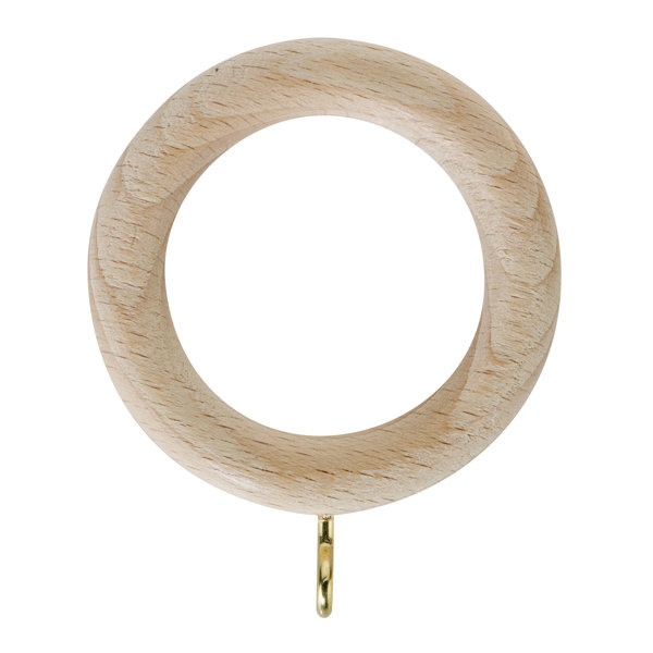 17 Stories Shiey Unfinished Wood Curtain Rings | Wayfair.co.uk