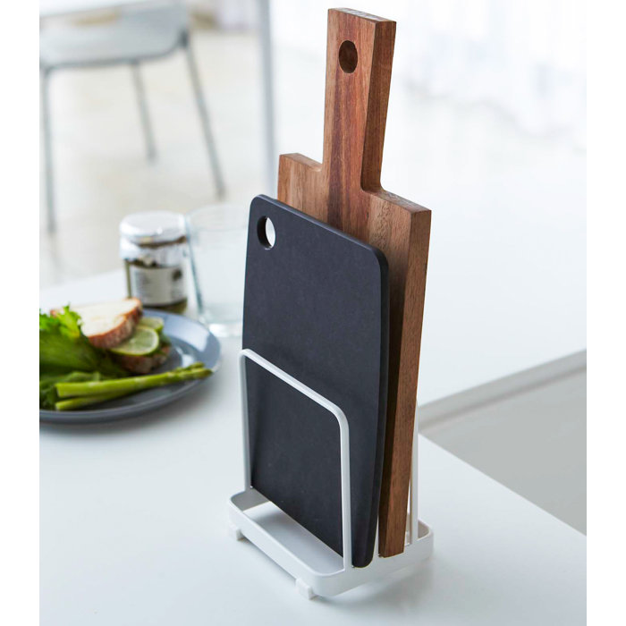 Yamazaki USA Plate Yamazaki Home Cutting Board Stand, Kitchen Storage ...